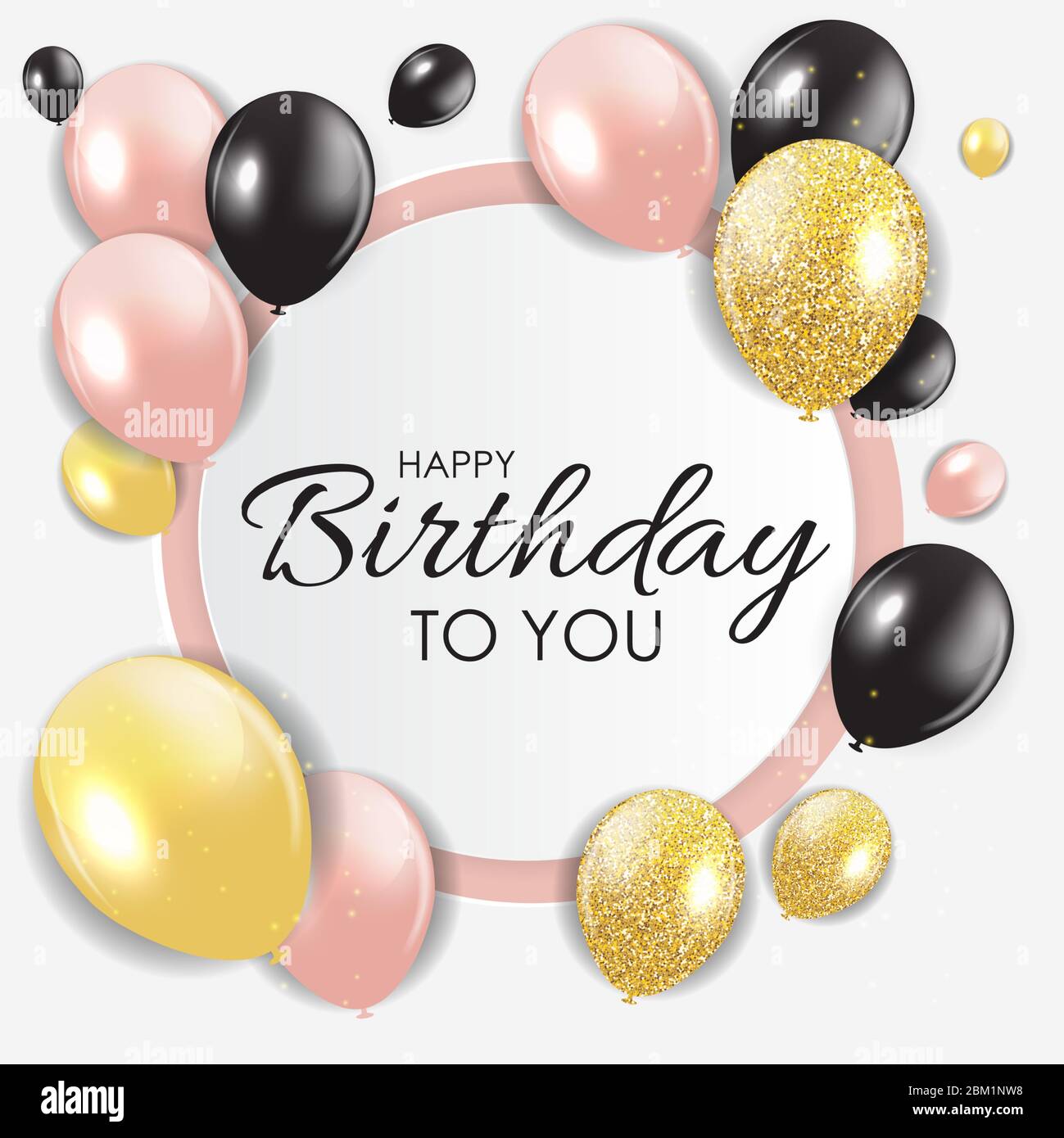 Abstract Happy Birthday Background Card Template Vector Illustration ...