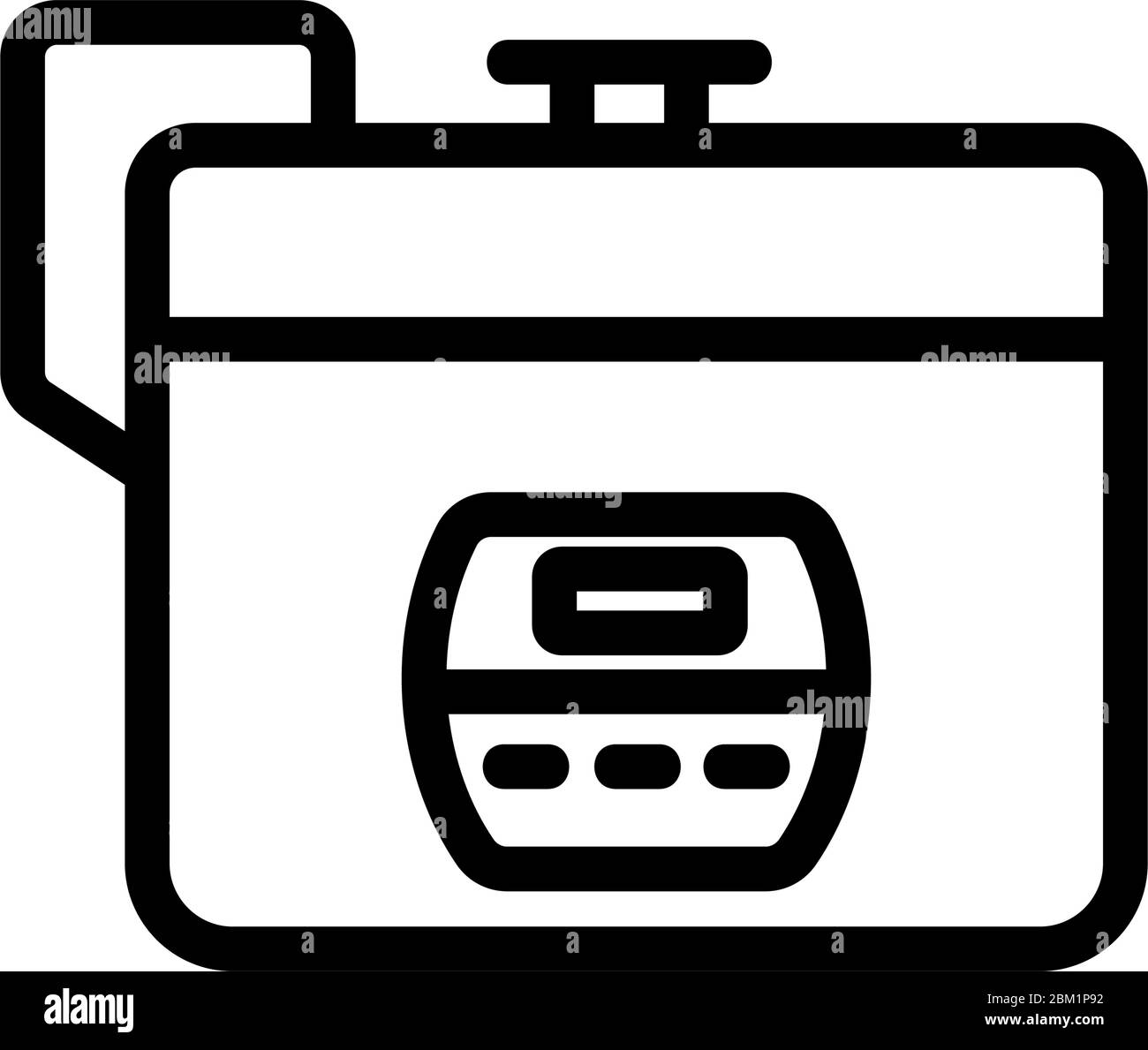 slow cooker pressure device icon vector outline illustration Stock ...
