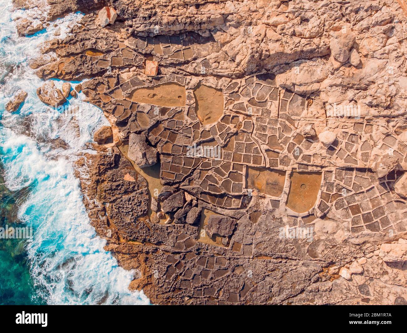 Aerial landscape rock salt farm hi-res stock photography and images - Alamy