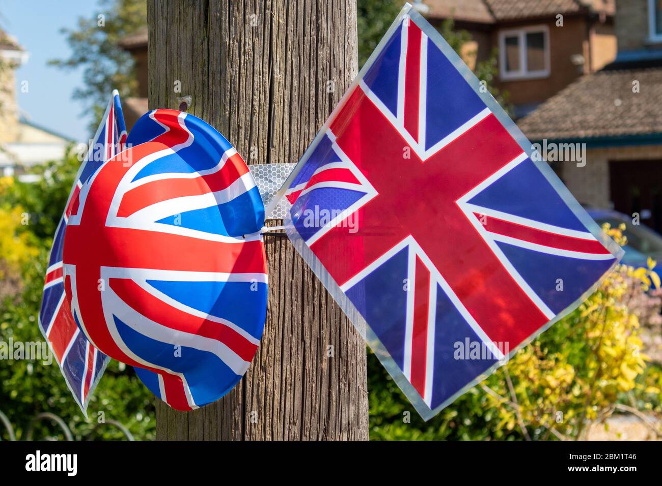 Union Jack Flags and Bowler Hats For 75th Anniversary of VE Day Stock ...