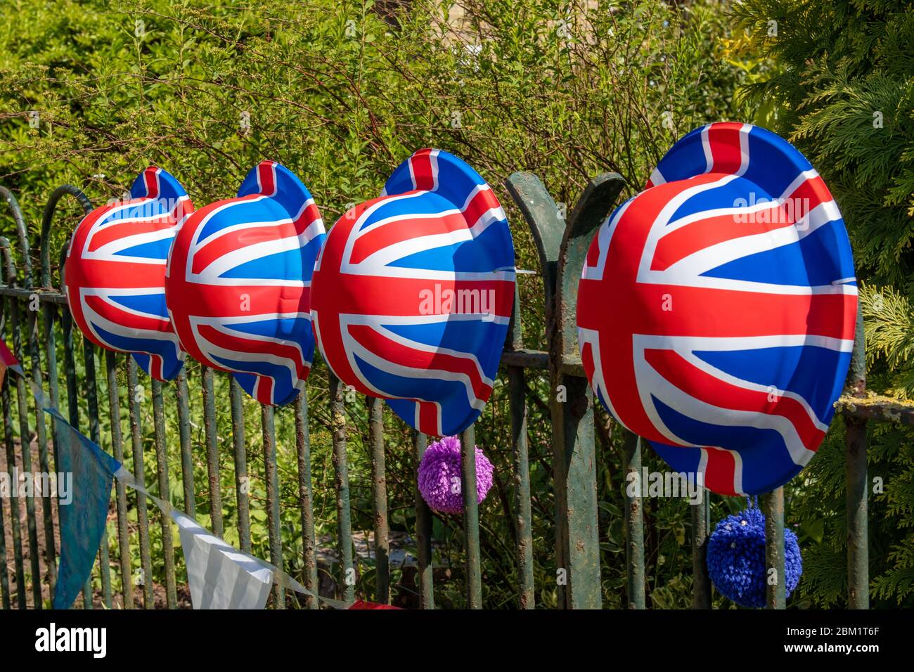 Union Jack Bowler Hats For 75th Anniversary of VE Day Stock Photo - Alamy