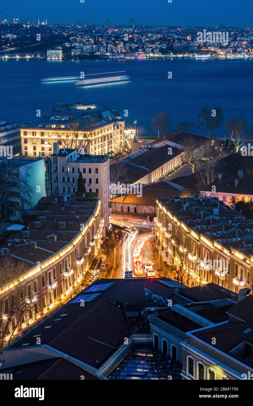 ISTANBUL / TURKEY - MARCH, 2020: Besiktas, beautiful cityscape natural ...