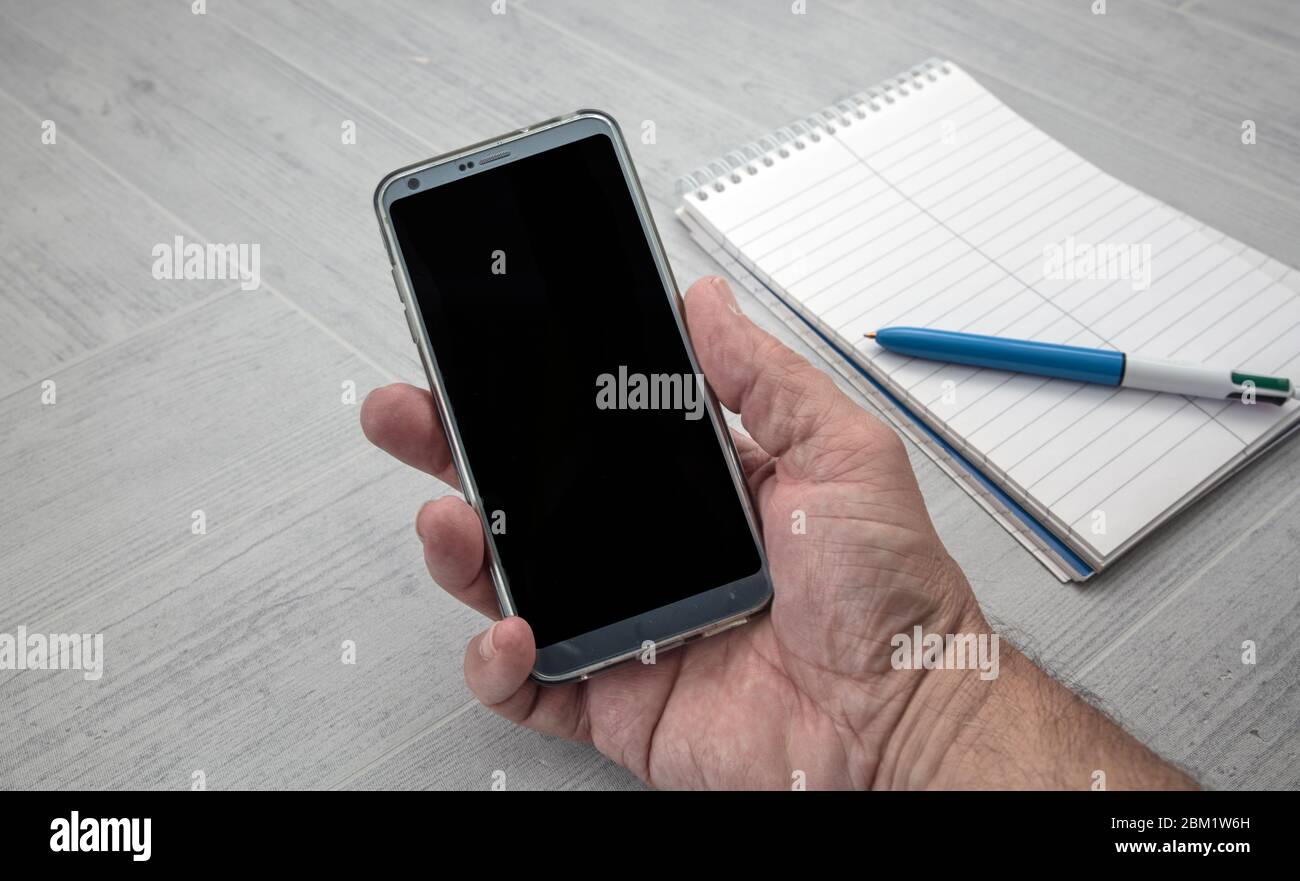 Mobile paperwork hi-res stock photography and images - Alamy