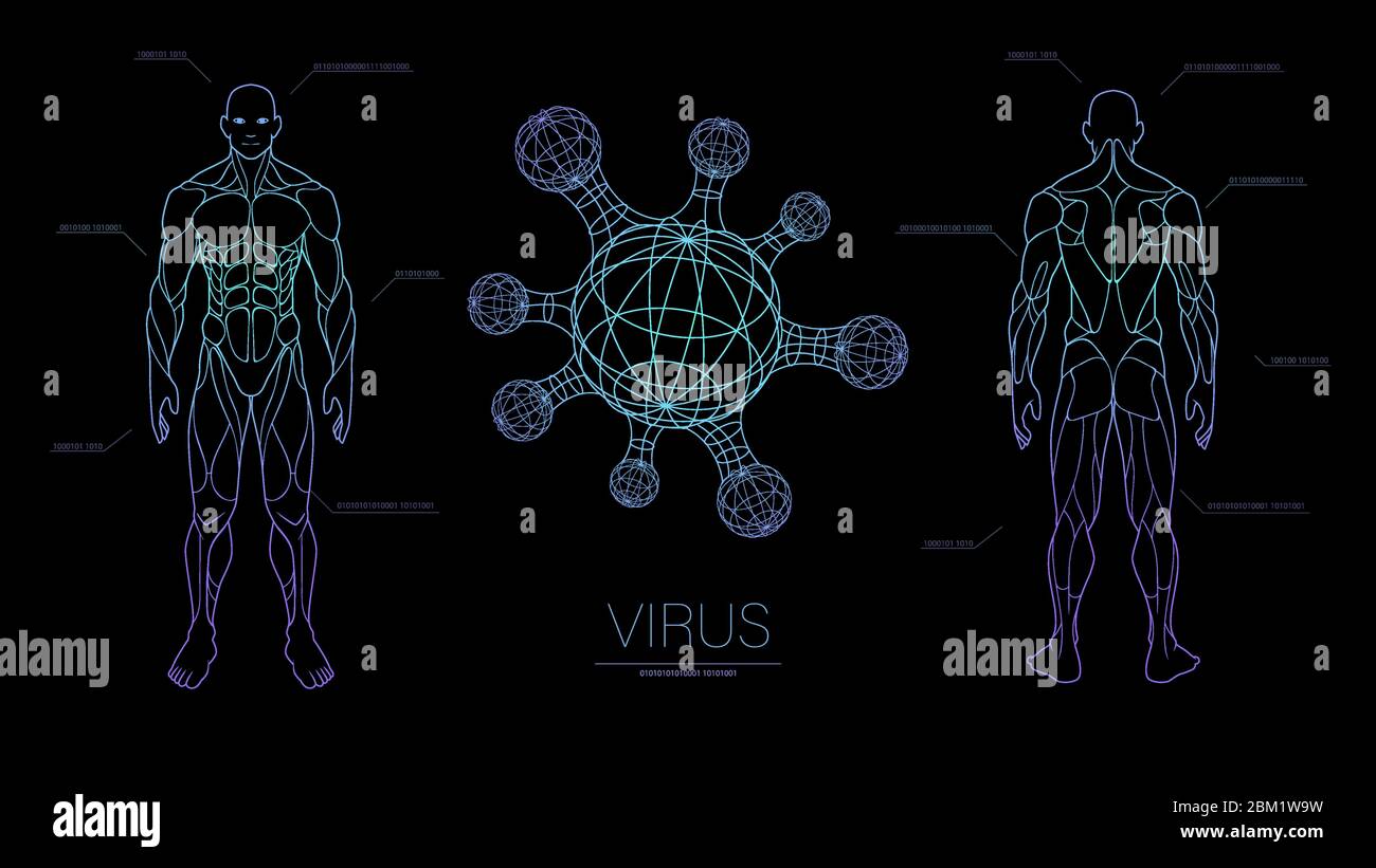 background science fiction about virus and human body, quarantine ...