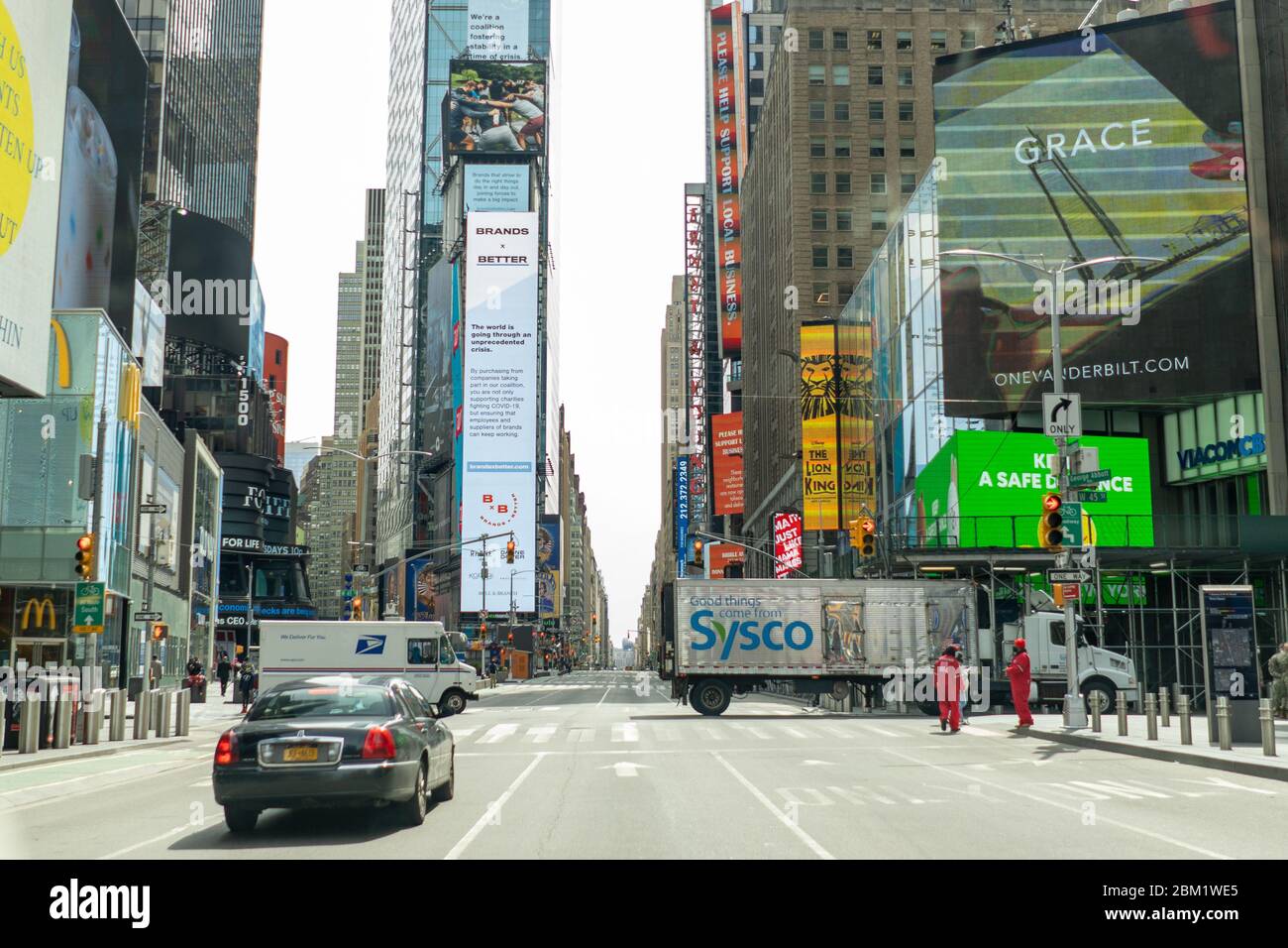 Times square during quarantine hi-res stock photography and images - Alamy