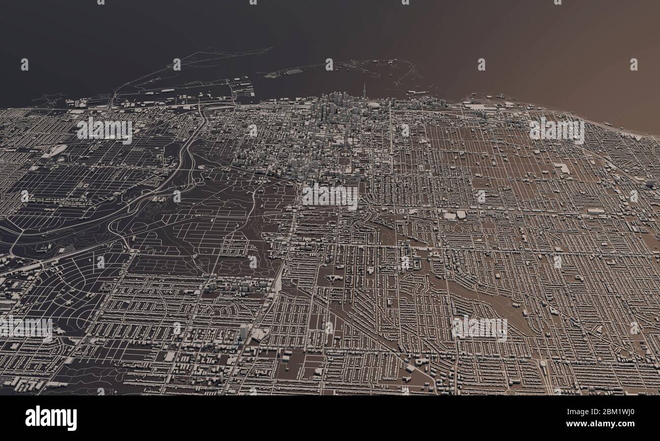 Toronto map hi-res stock photography and images - Alamy