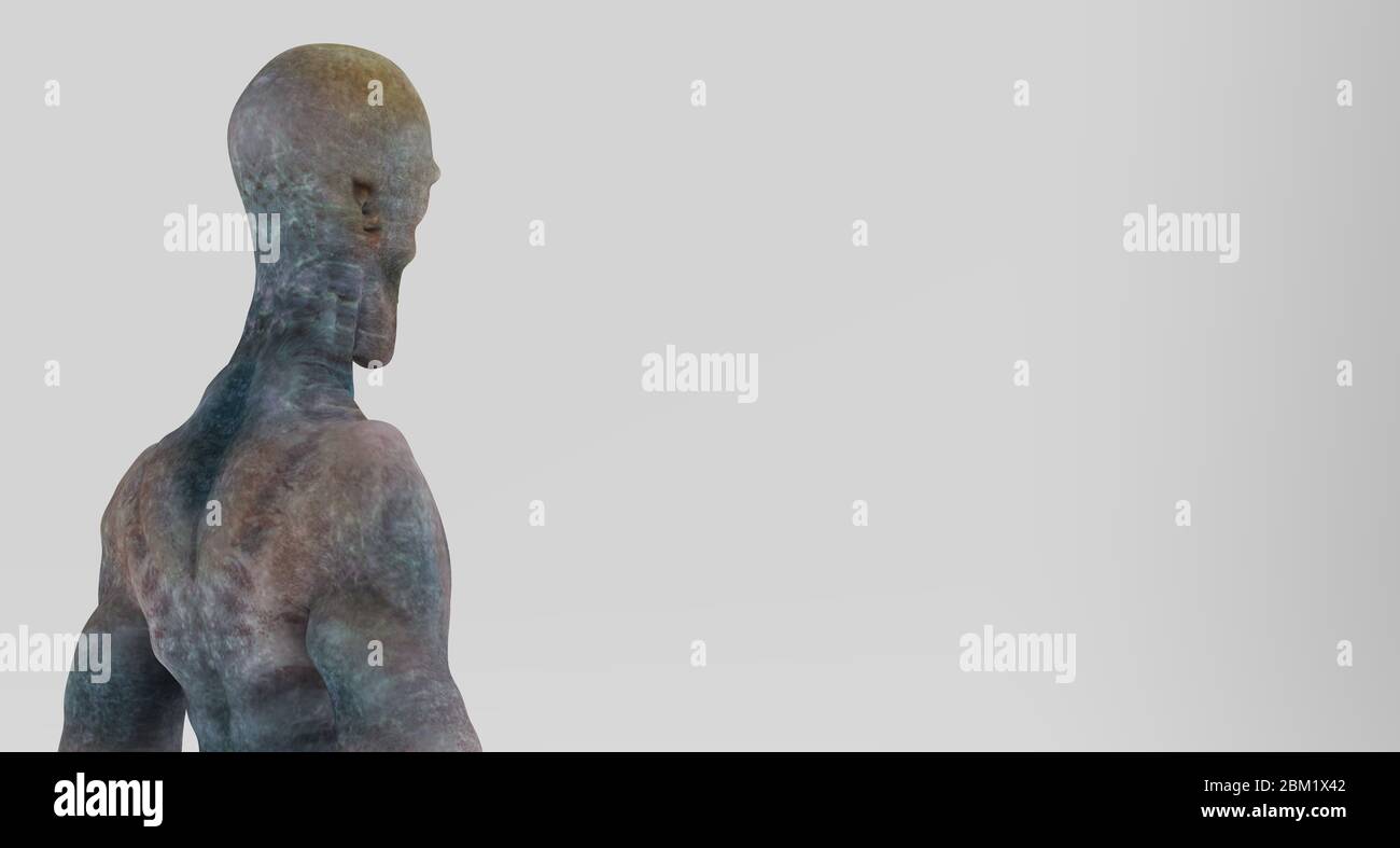 Humanoid Alien Creature Character 3D render Stock Photo - Alamy