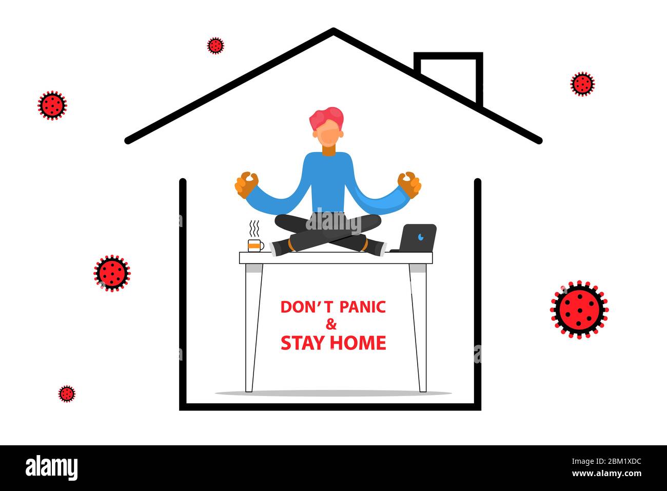 I stay at home awareness social media campaign and coronavirus ...