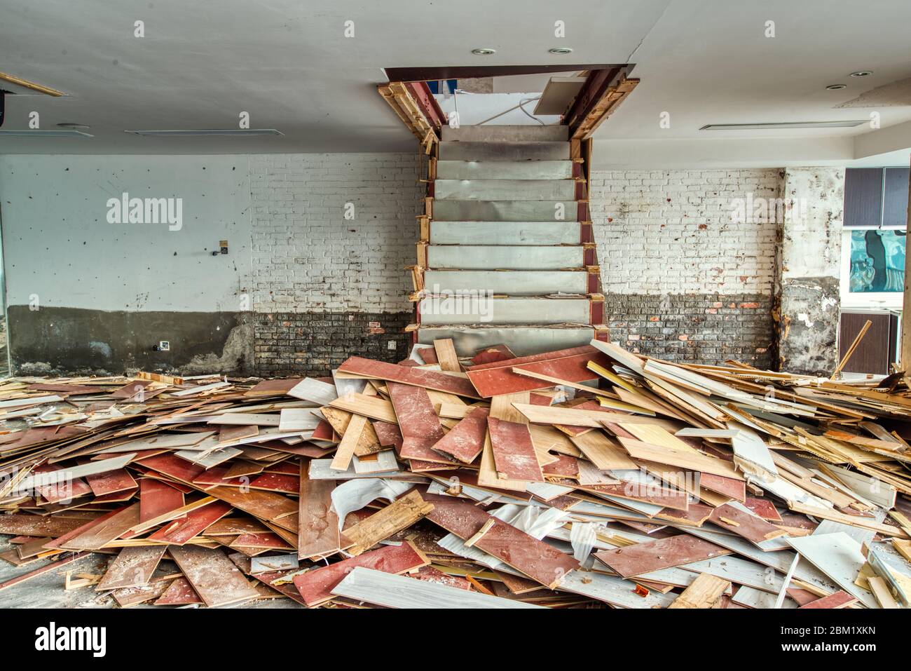 Construction site scene of commercial office Stock Photo - Alamy