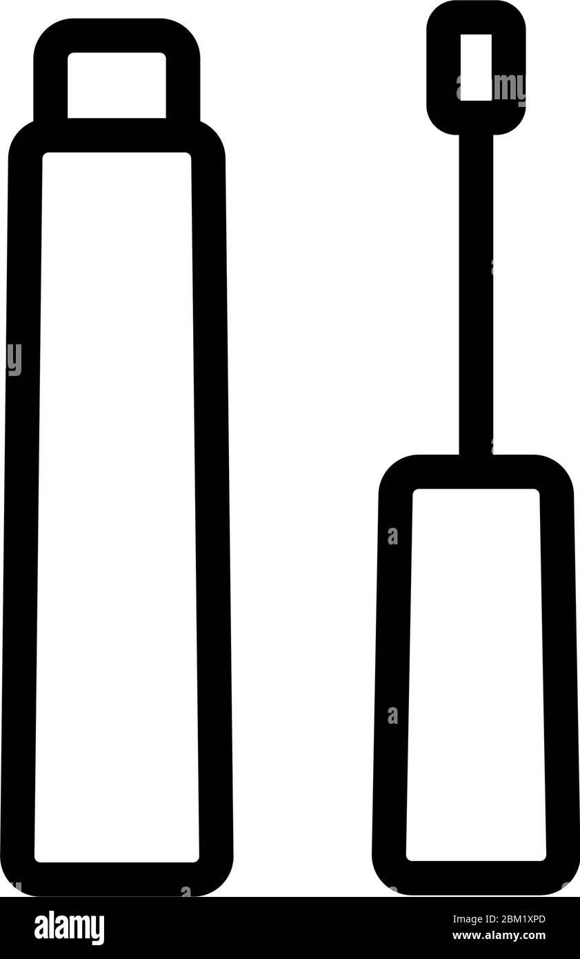 mascara for women icon vector outline illustration Stock Vector Image ...