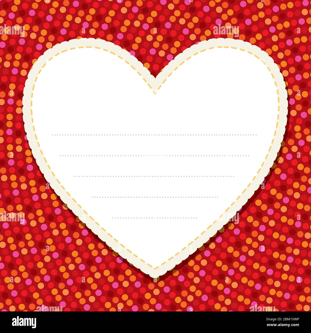 Note paper in heart Stock Vector Images - Alamy