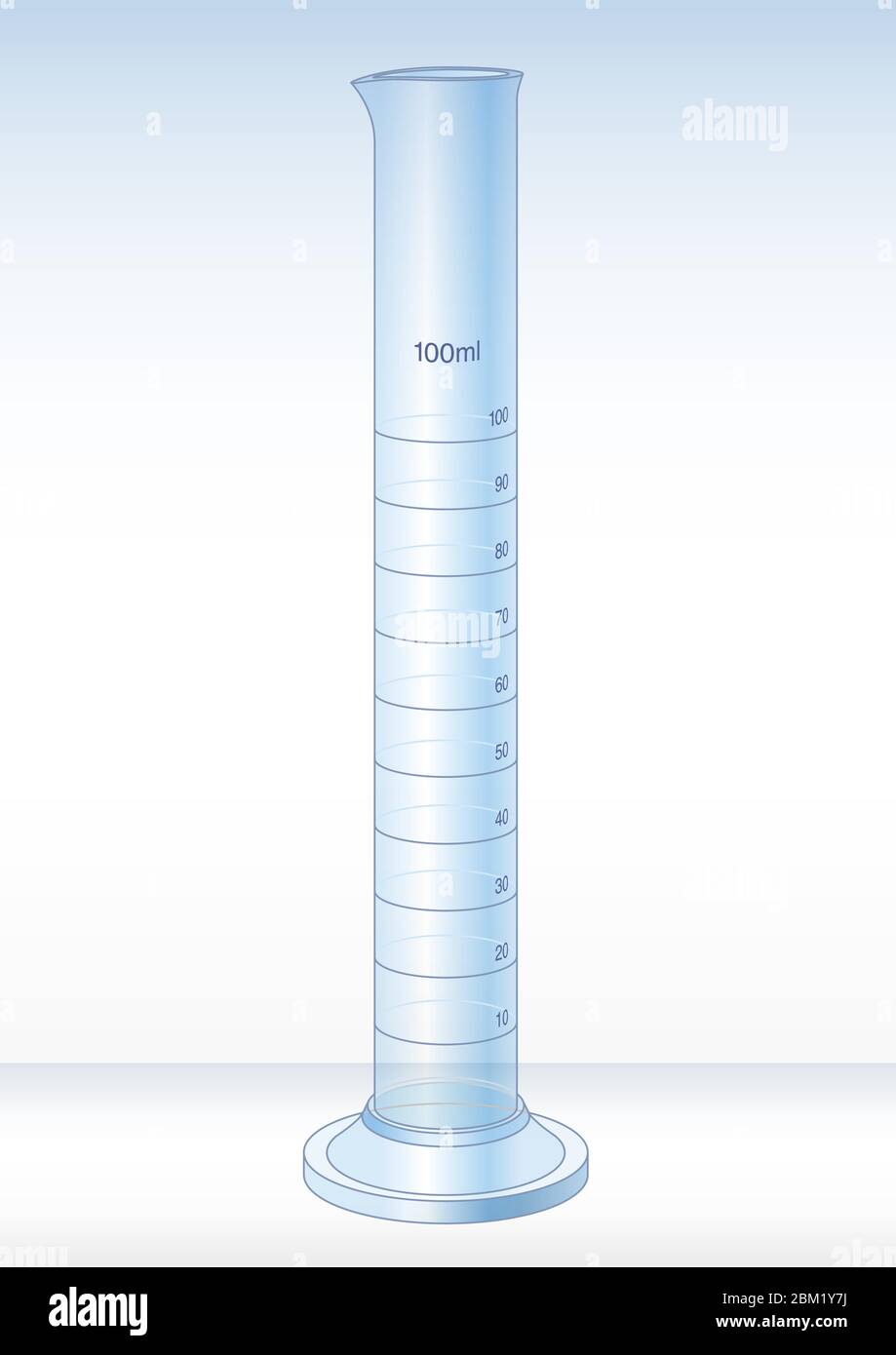 Graduated glass chemical meter, scientific instrument, vector ...