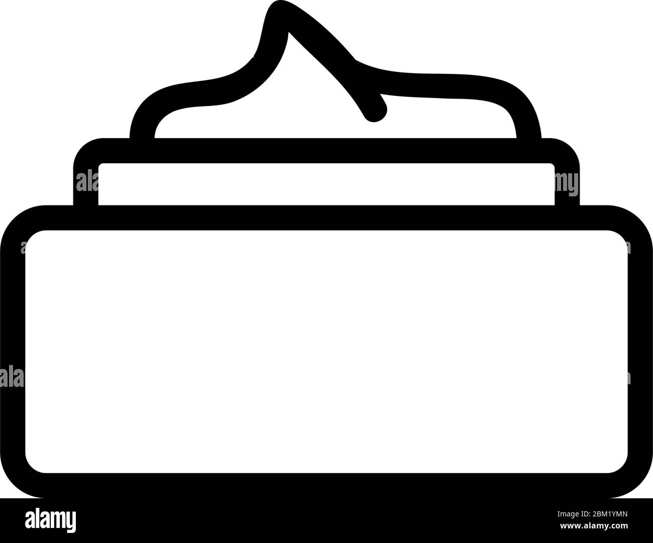 moisturizer in jar icon vector outline illustration Stock Vector Image ...