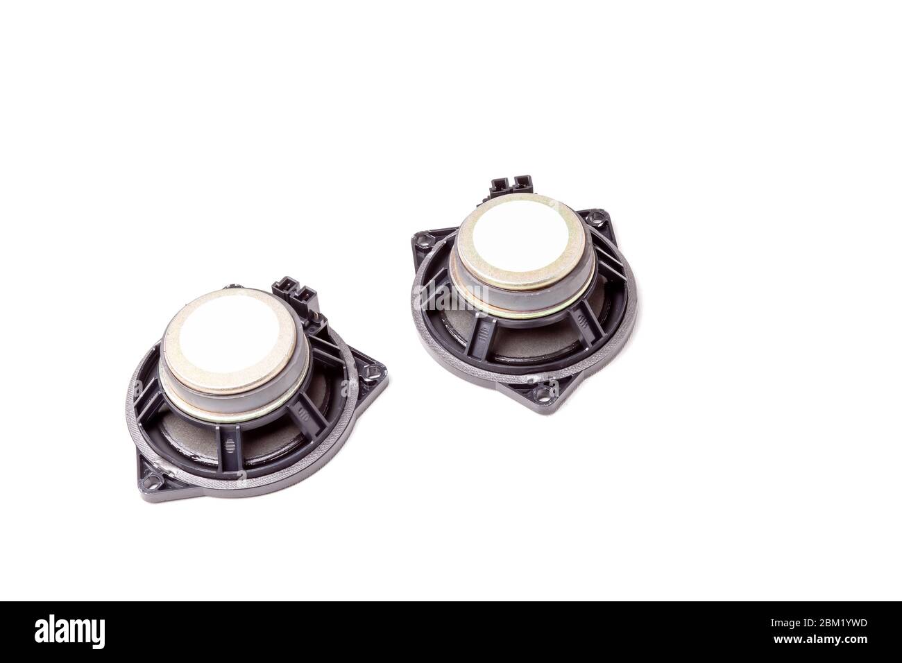 A pair of acoustic rear view loudspeakers are dynamic emitters that ...