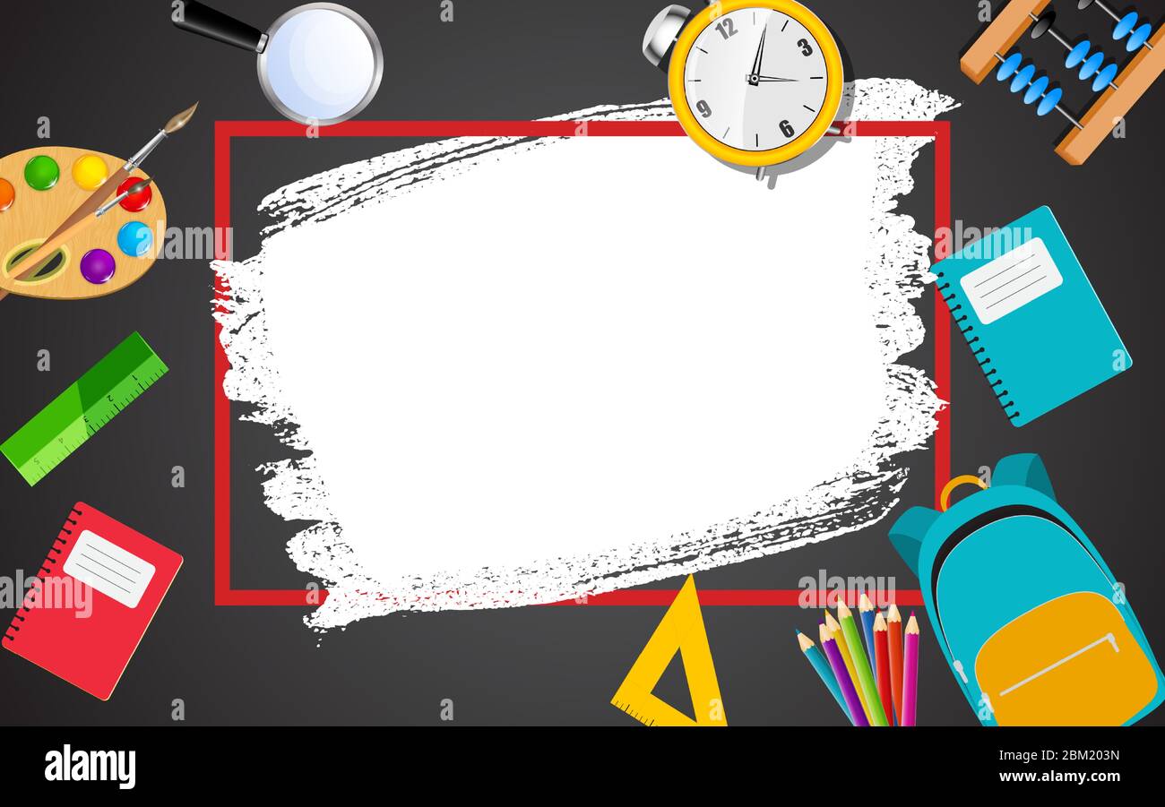 Abstract Illustration Back to School Poster Background Stock Vector ...