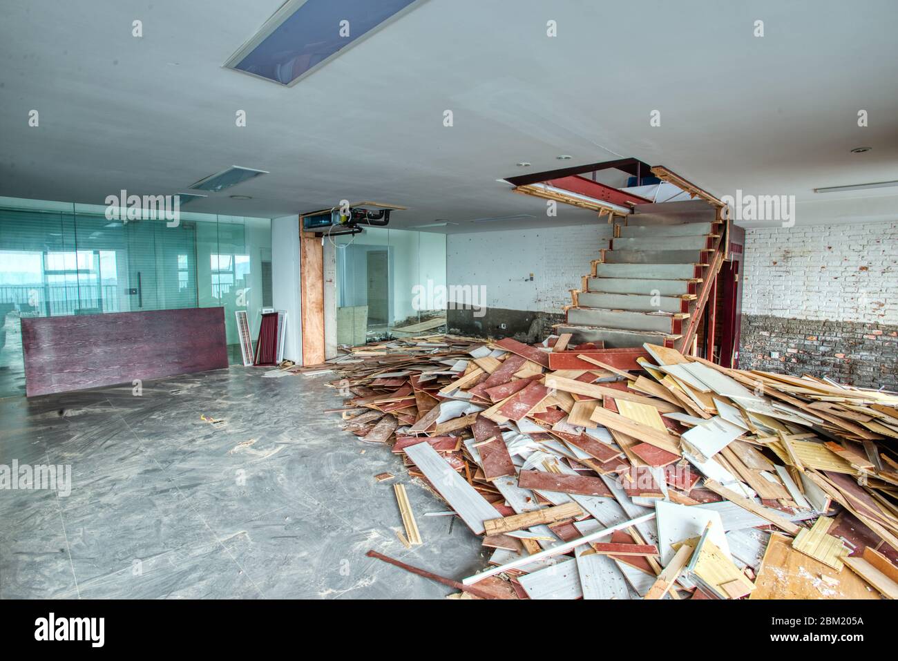 Commercial office building demolition site hi-res stock photography and ...