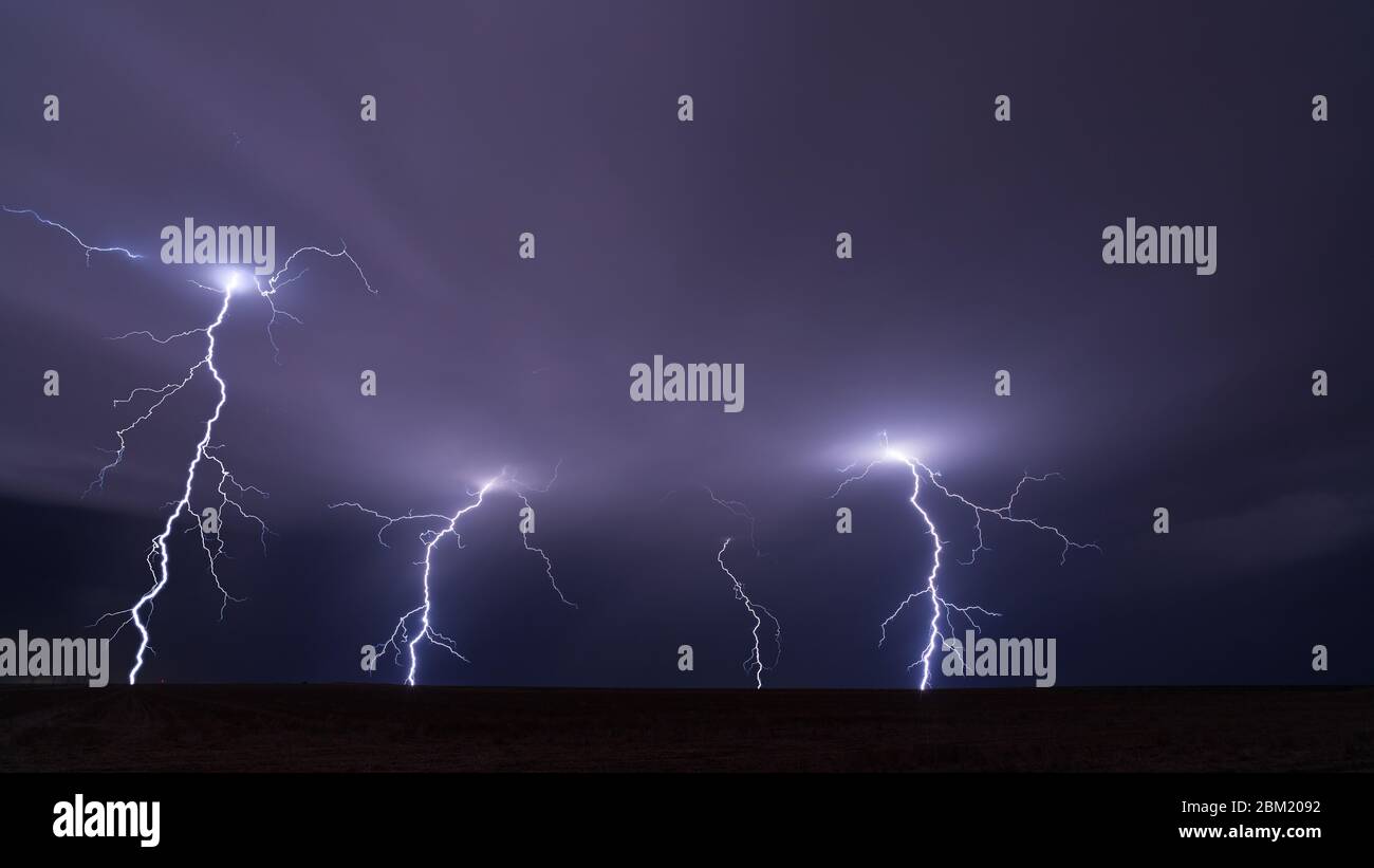 Cloud To Ground Lightning Strike High Resolution Stock Photography and ...