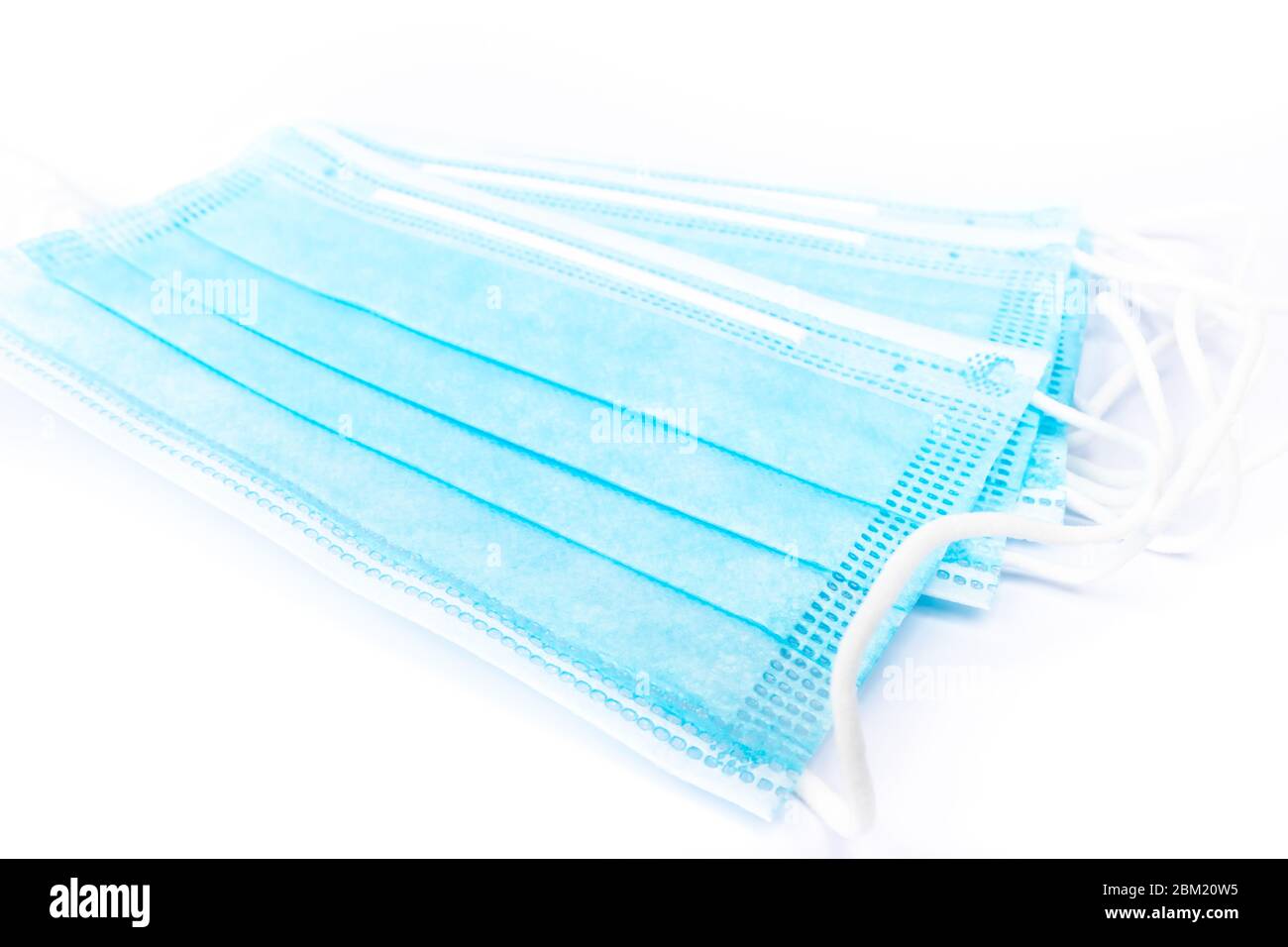 batch of disposable medical personal protective masks - used in COVID ...
