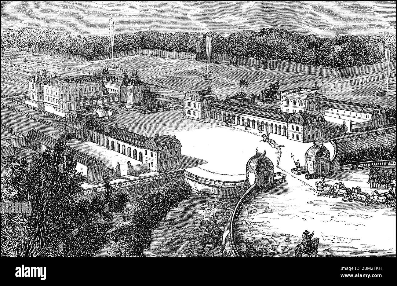 Palace of Versailles in 1665, France / Schloß von Versailles im Jahre ...