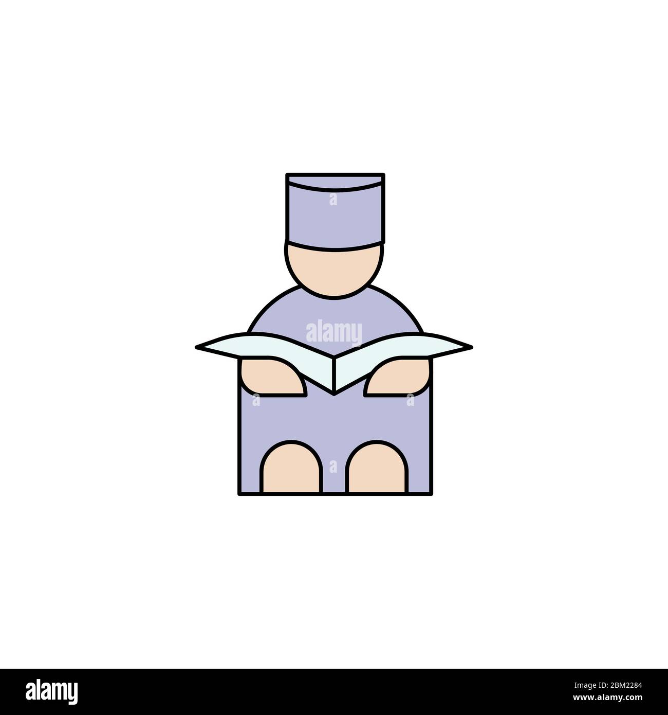 Muslim man in prayer Stock Vector Images - Alamy