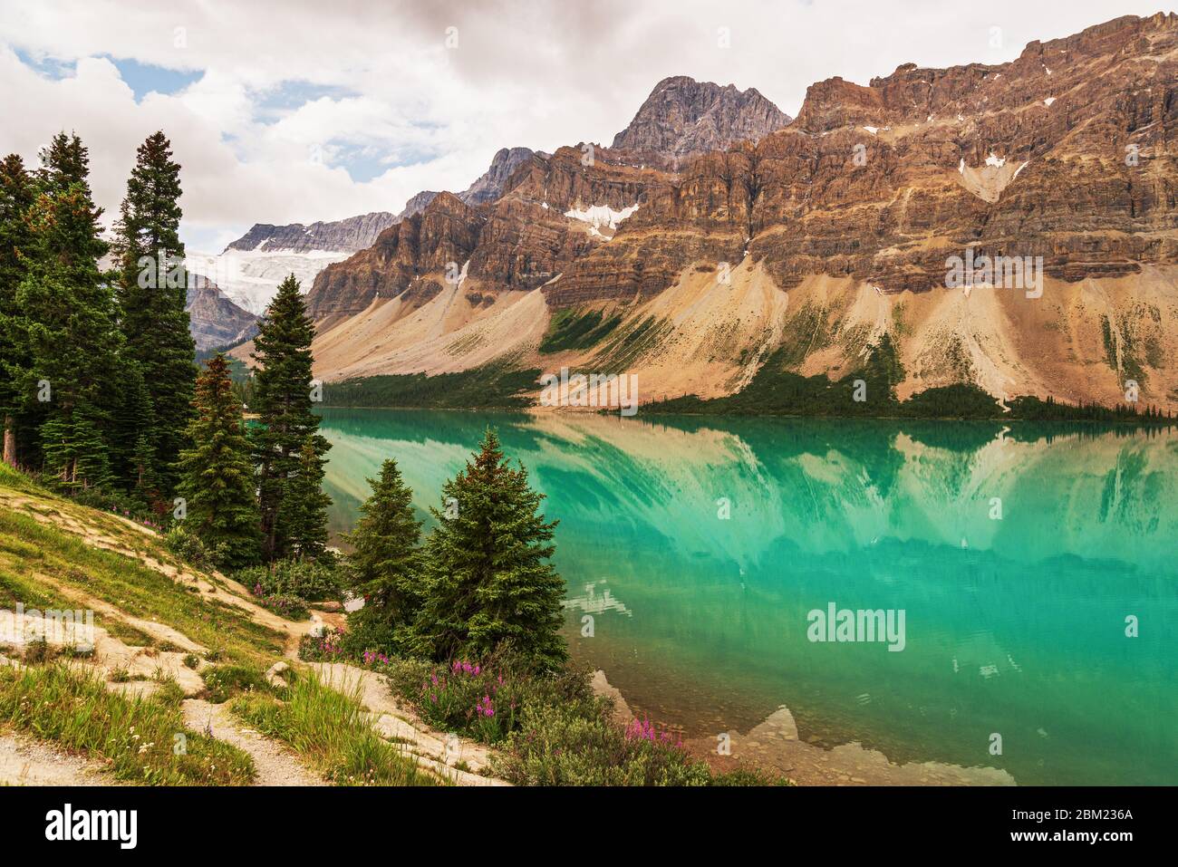 bow lake sceneries, banff national park, alberta, canada Stock Photo ...