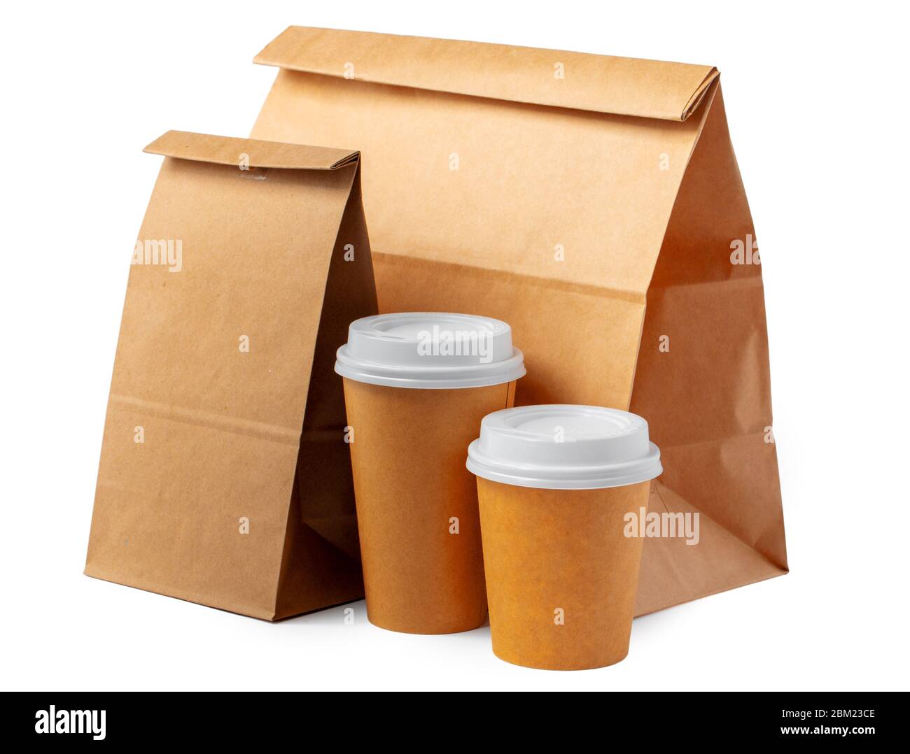 Takeaway paper cups bag Cut Out Stock Images & Pictures - Alamy