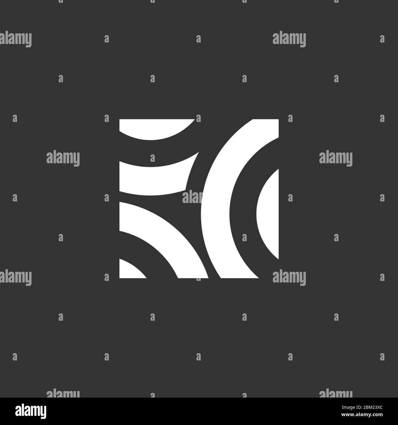 Abstract Swoosh in Square Logo Template Illustration Design. Vector EPS ...