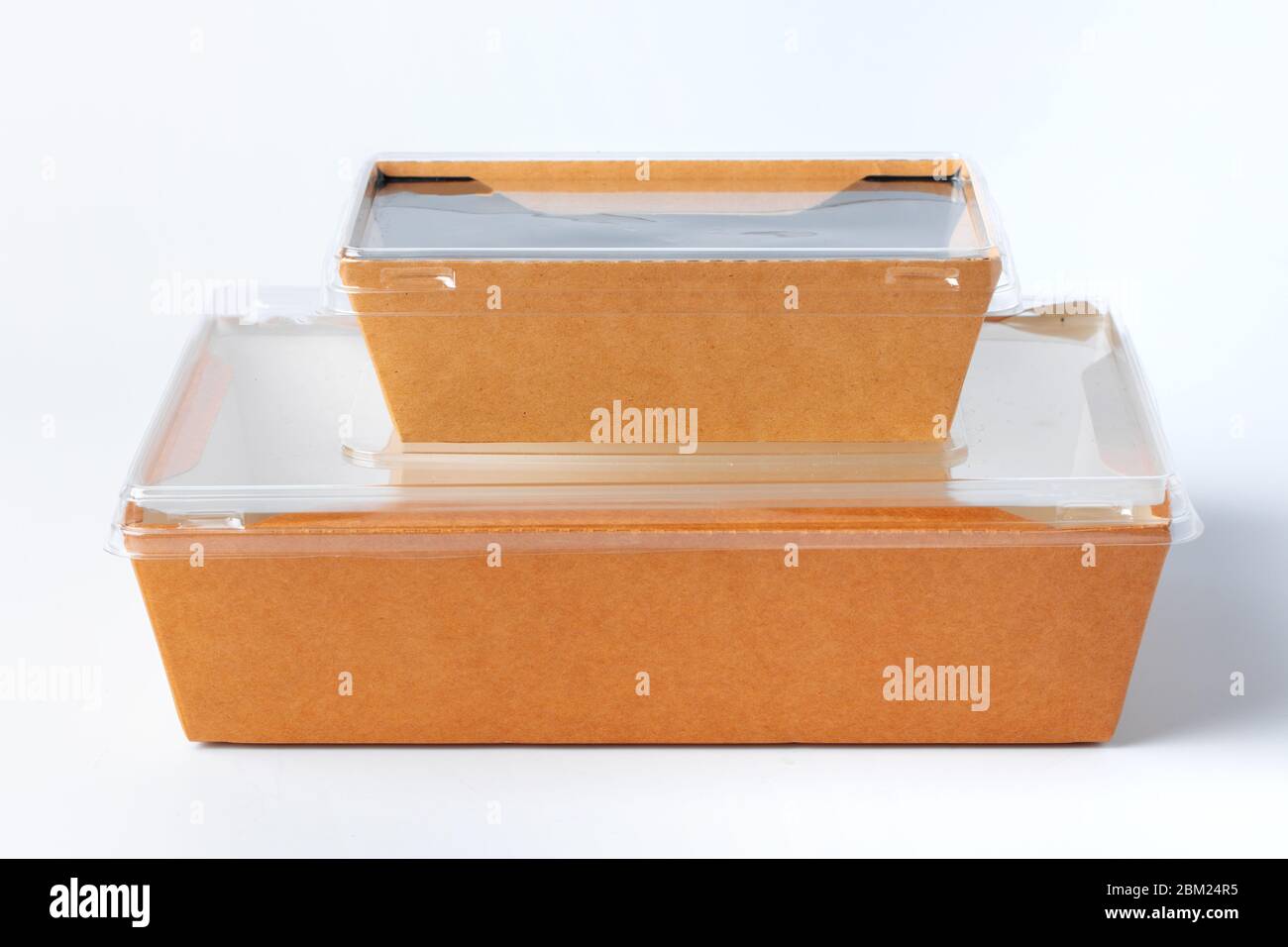 Cardboard brown food box pack isolated on white background Stock Photo ...