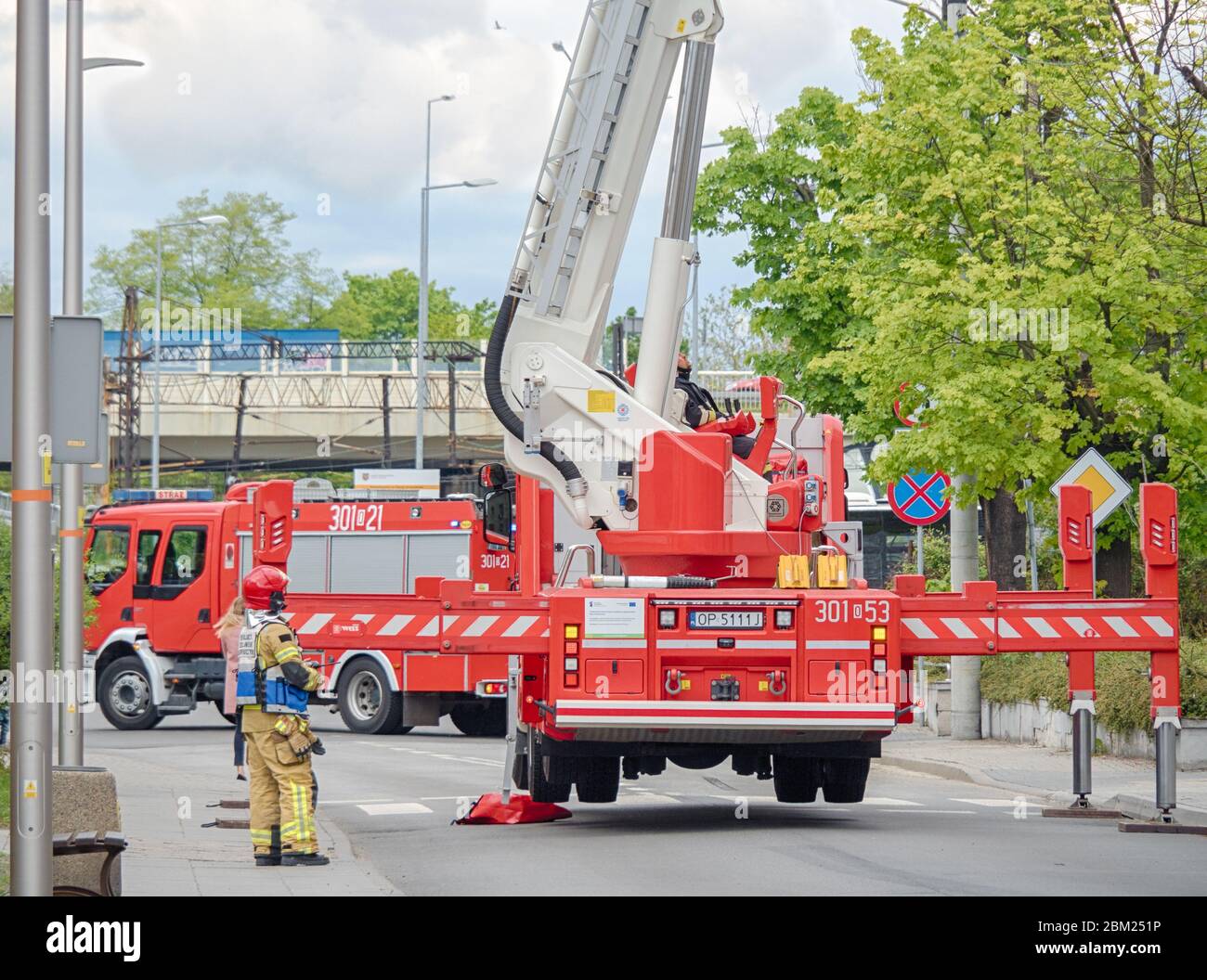 Fire Department in action Stock Photo - Alamy