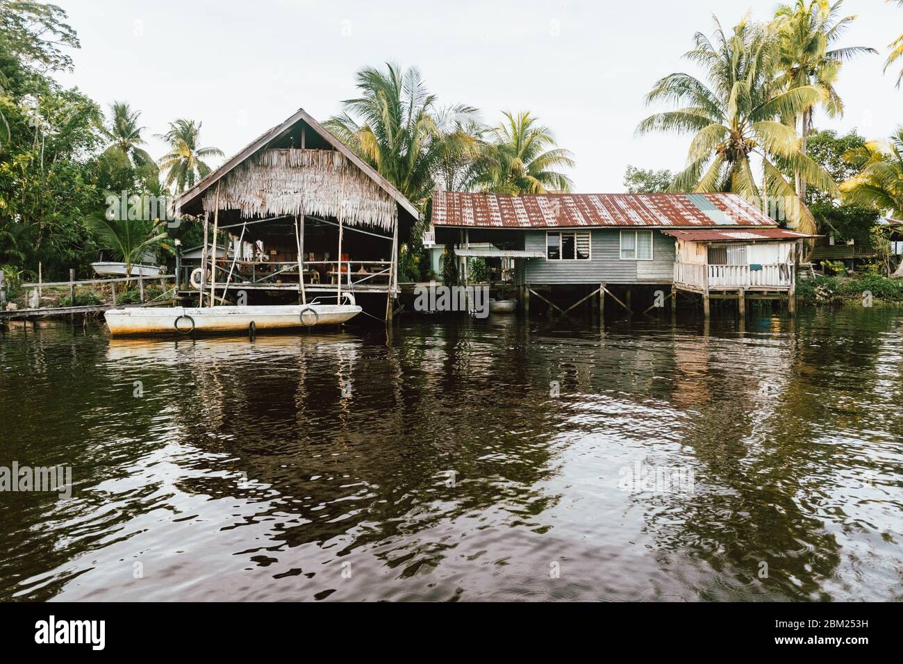 Malaysia, 6 May 2020 - Rustic wooden jetty at Klias River Stock Photo ...