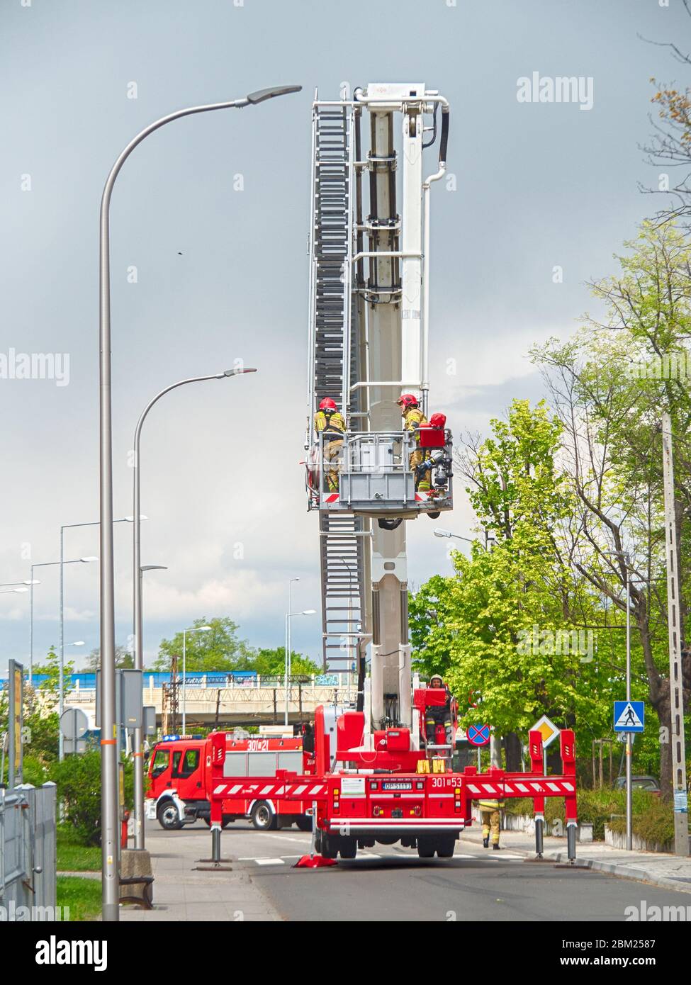 Fire Department in action Stock Photo - Alamy