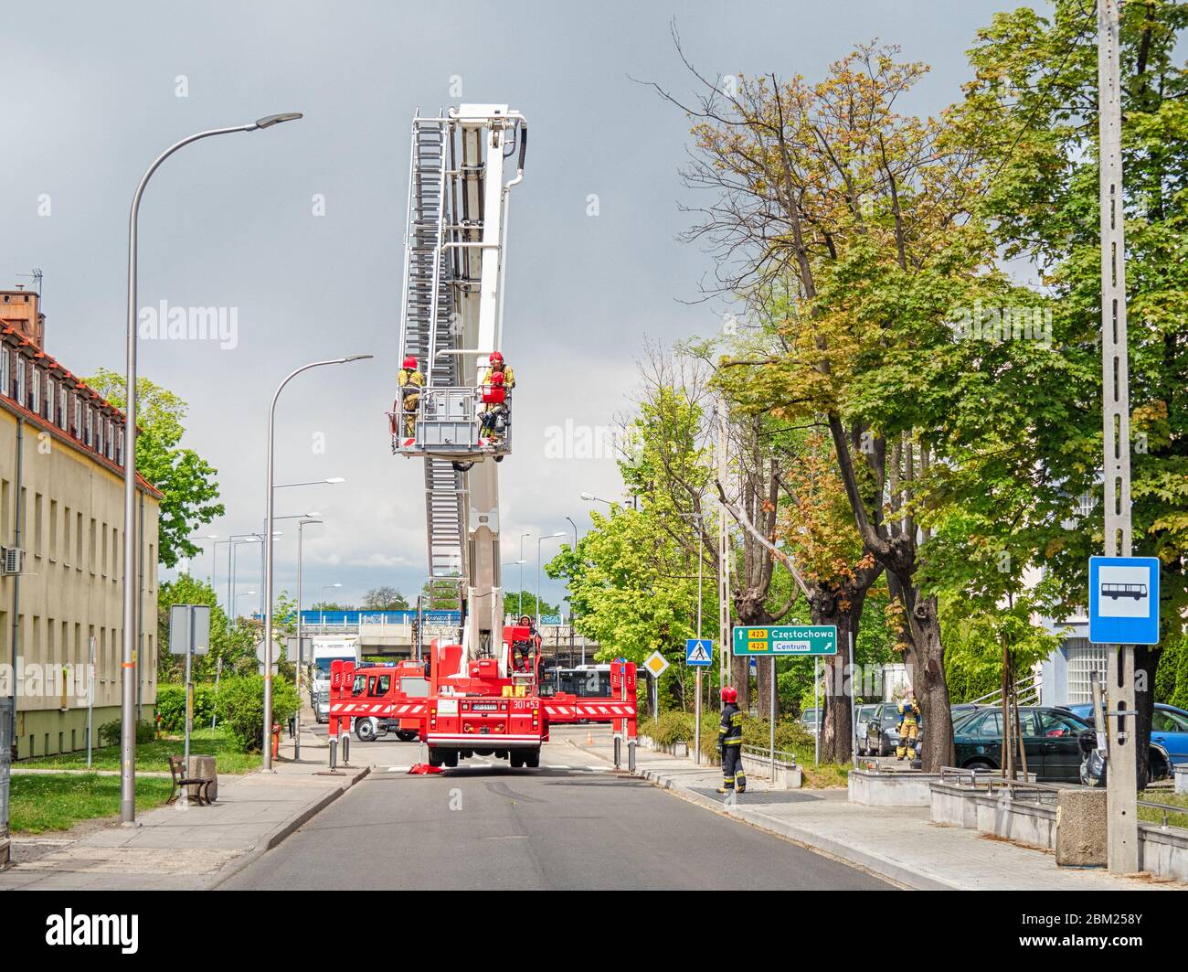 Fire Department in action Stock Photo - Alamy