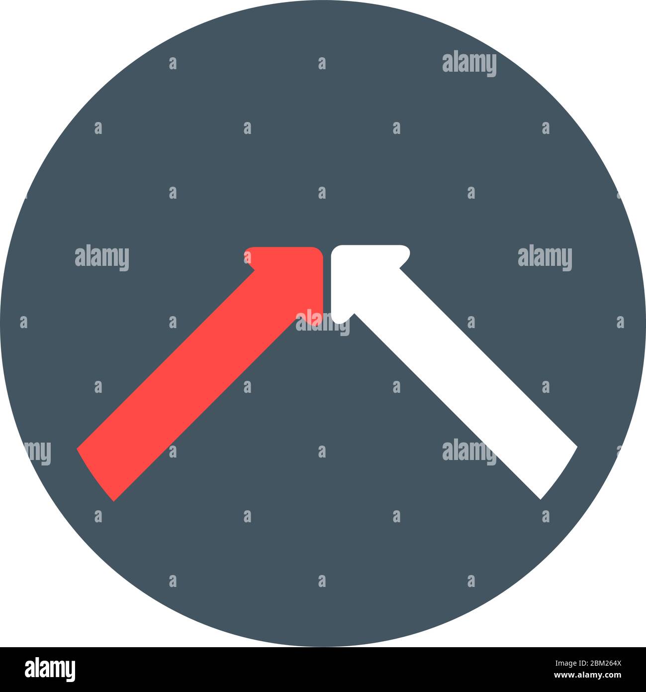 Opposite arrows. White and red arrows button. Stock vector illustration ...