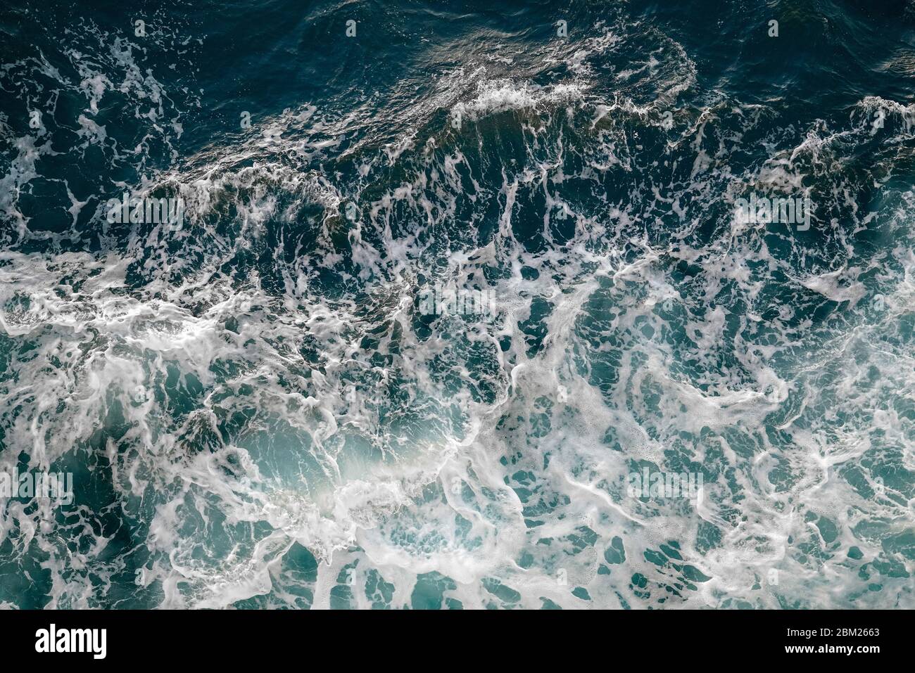 Beautiful ombre dark blue ocean wave. (Top View Stock Photo - Alamy