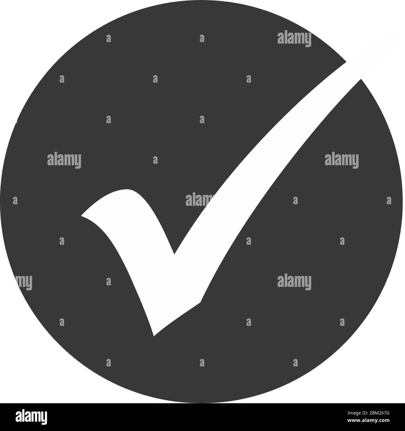 Check mark icon. Check button. Flat design style. Stock vector ...