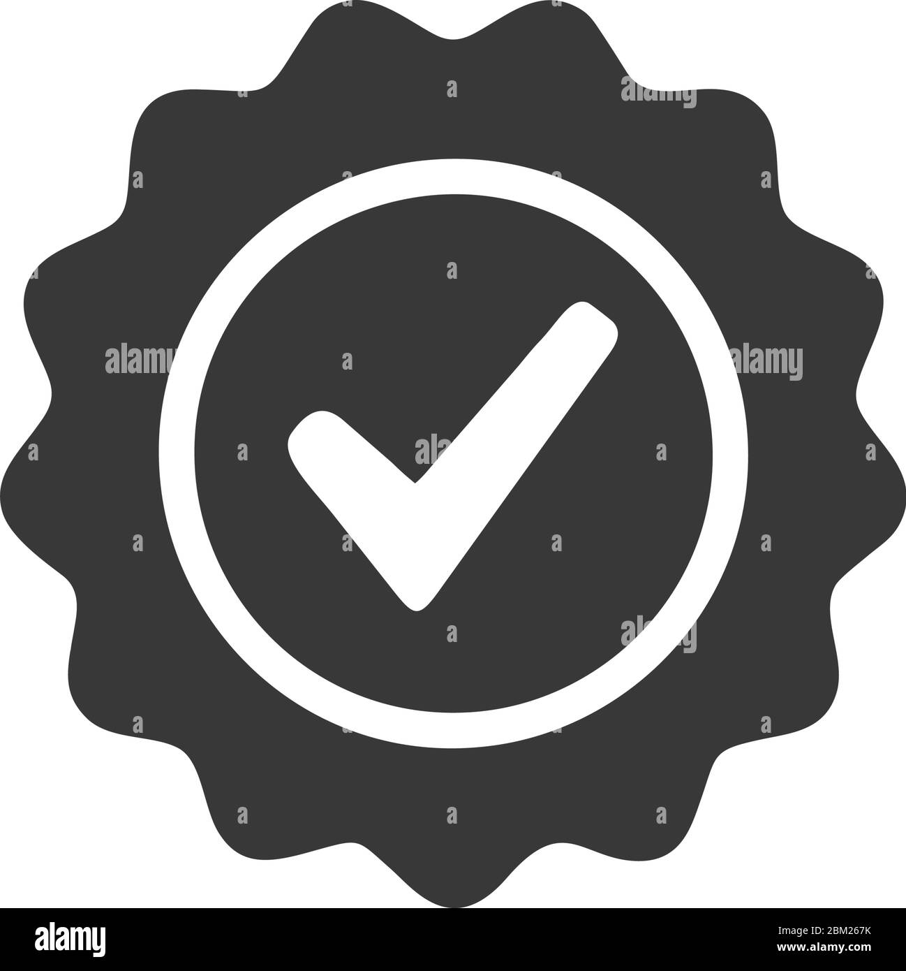 Check mark icon. Check button. Flat design style. Stock vector ...