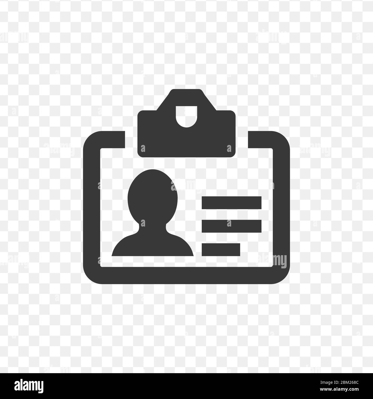 Identification card icon. Stock vector illustration isolated on white ...