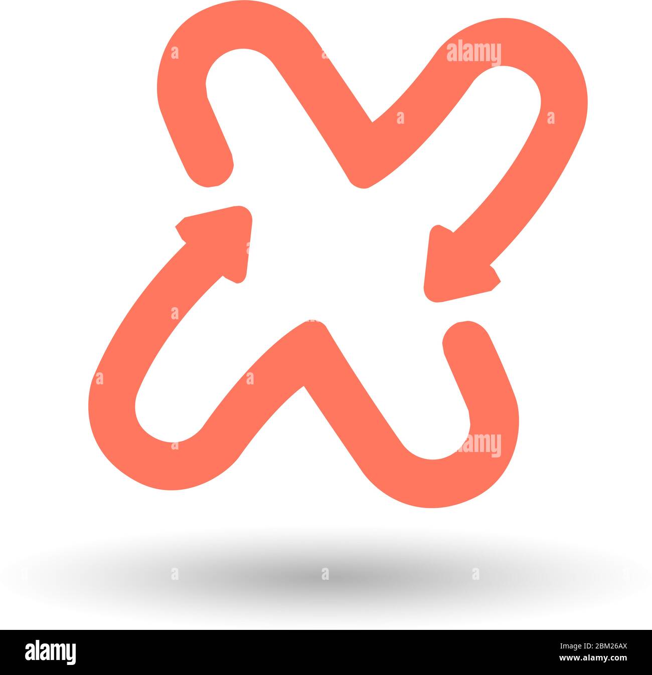 Letter X logo design concept negative space style. Abstract sign ...