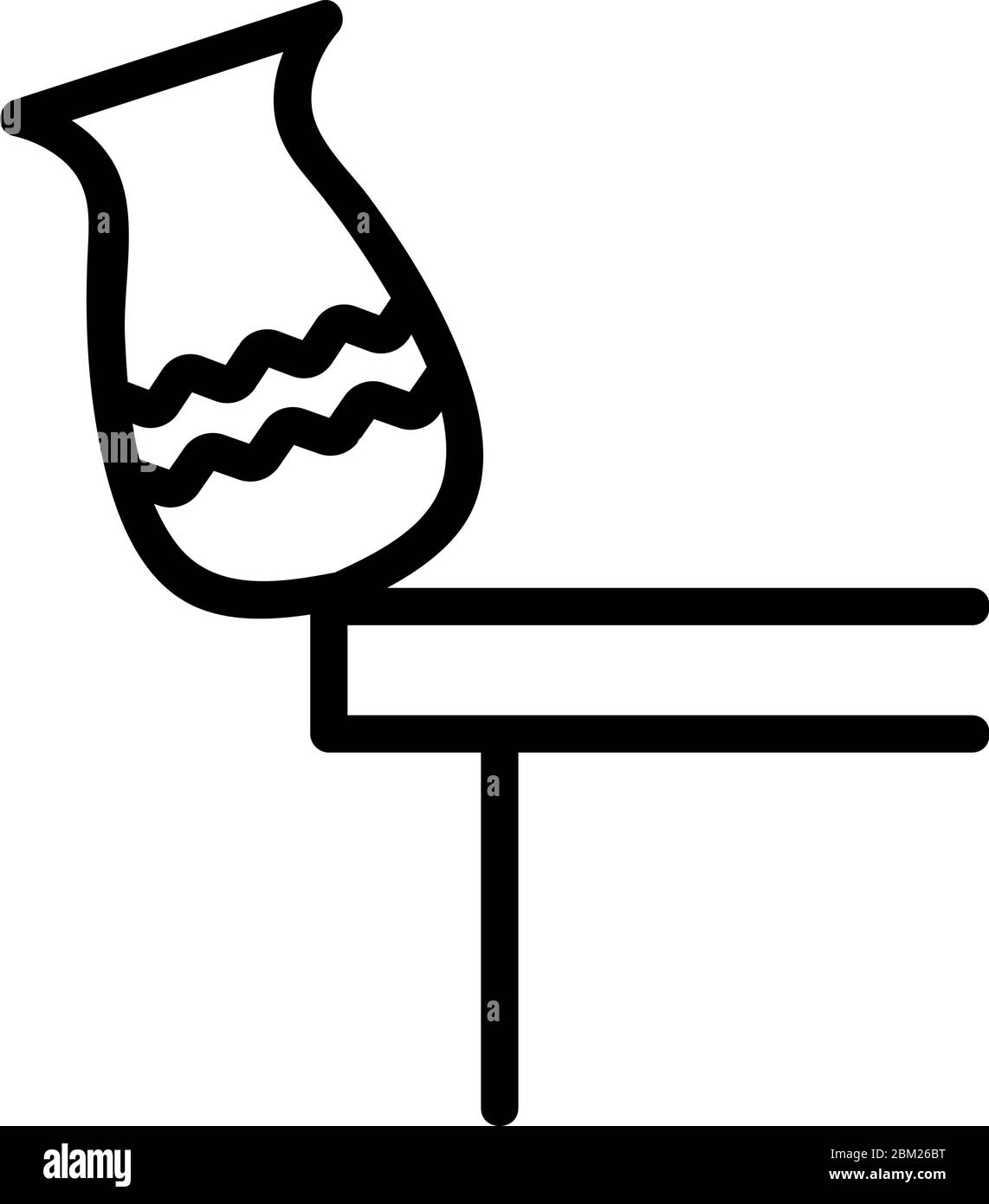 falling vases from table icon vector outline illustration Stock Vector ...