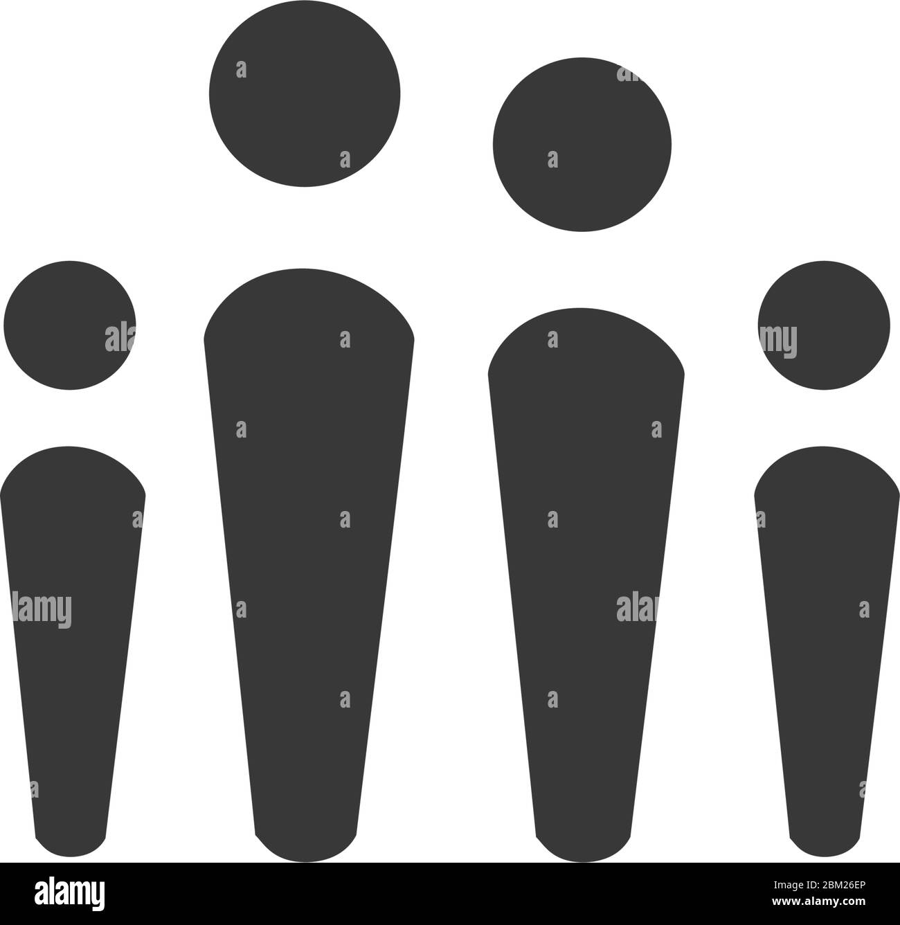 Family Icon in trendy flat style. Parents with child symbol for your ...