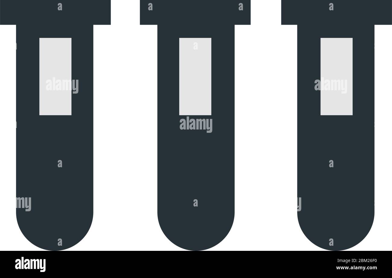 Three test tubes icon, laboratory concept. Stock Vector illustration ...