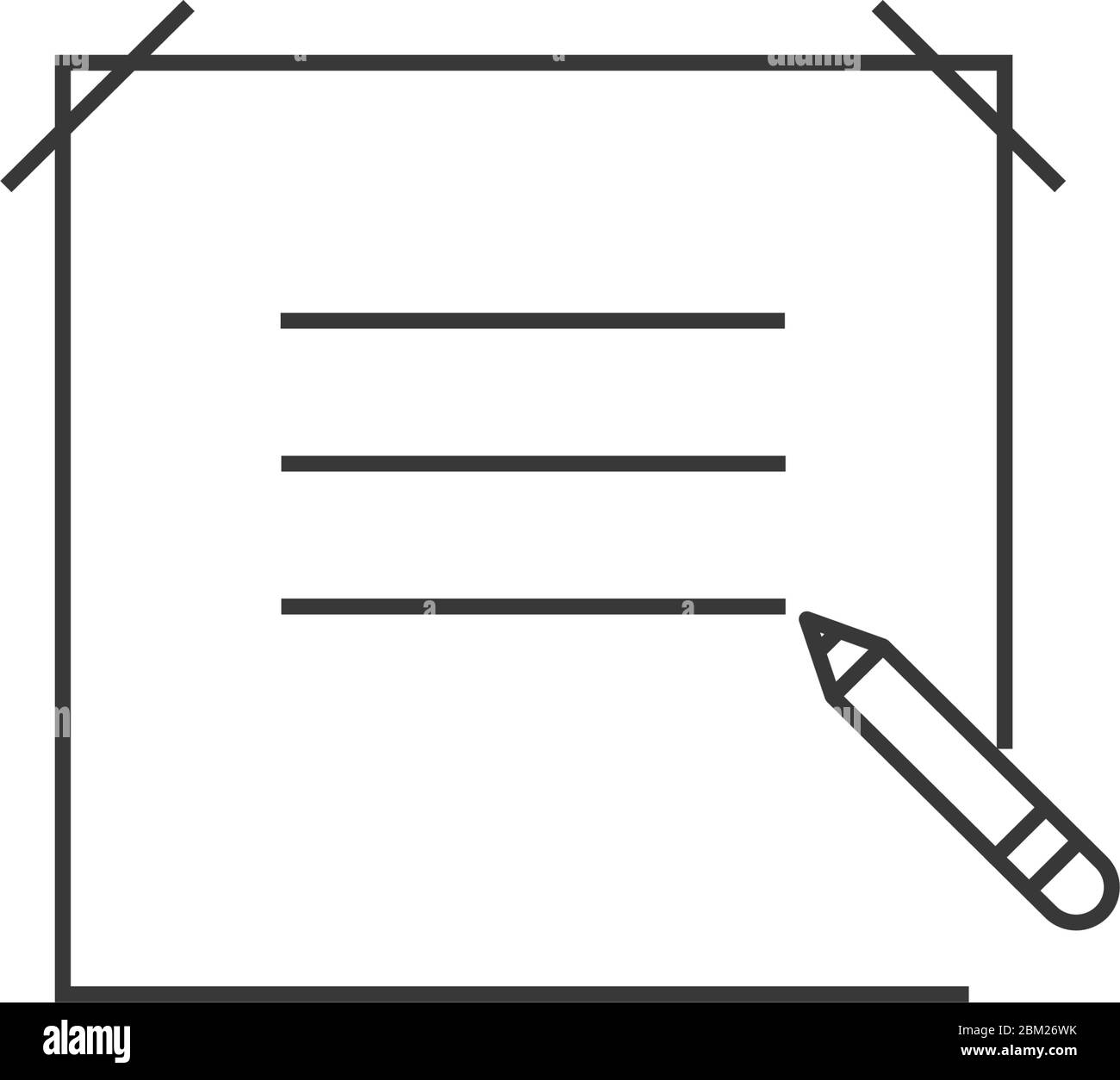 Notebook and pencil icon. Stock vector illustration isolated on white ...