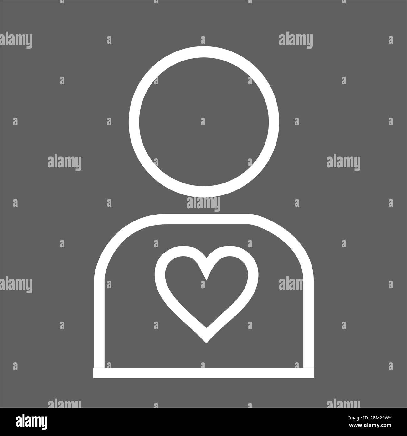 user icon with heart. User in love. Stock Vector illustration isolated ...