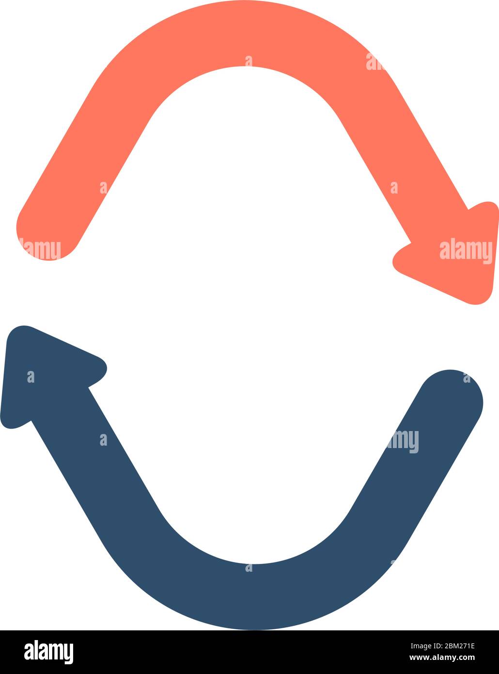 Vector refresh icon. Red and blue arrows. Stock vector illustration ...