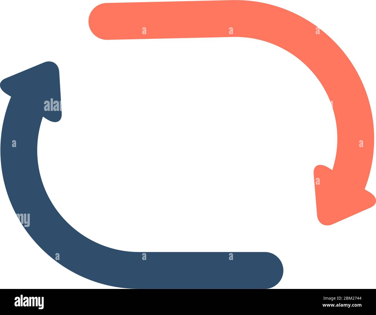 Vector refresh icon. Red and blue arrows. Stock vector illustration ...
