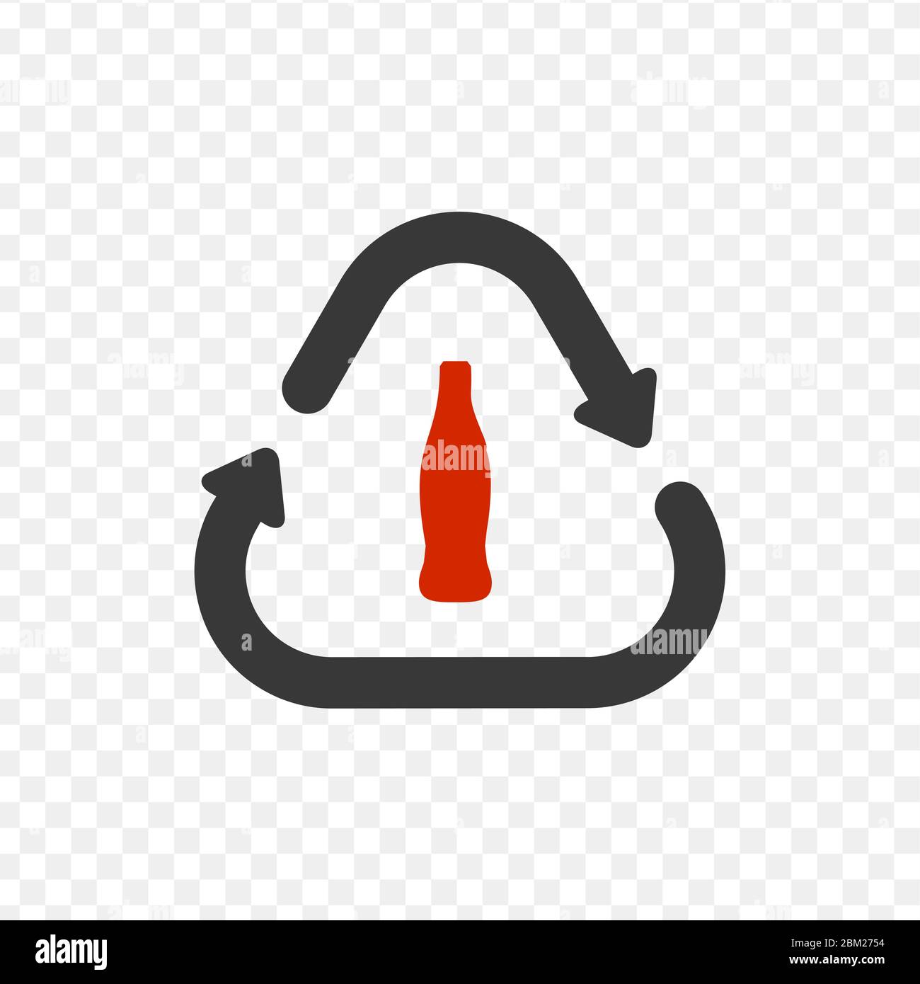 Bottle recycle icon. Reduce plastic use, campaign. Stroke outline style ...