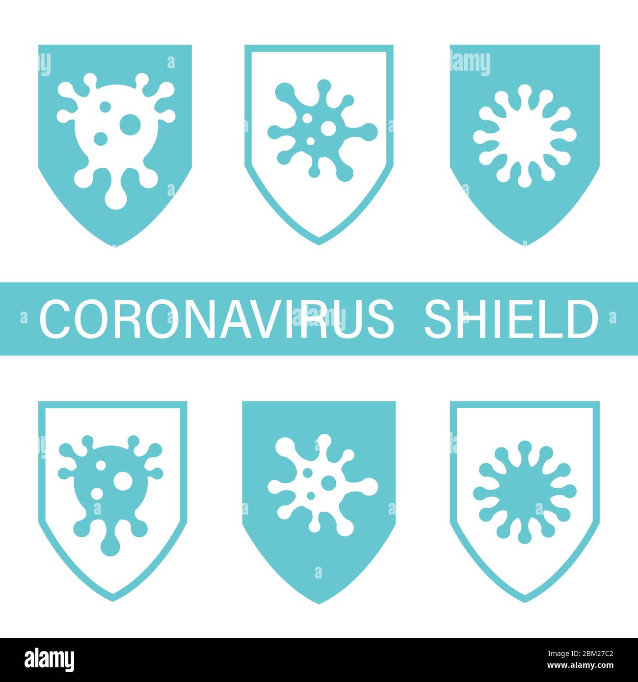 virus protection shield icon , microbe shape antivirus defend defeat ...