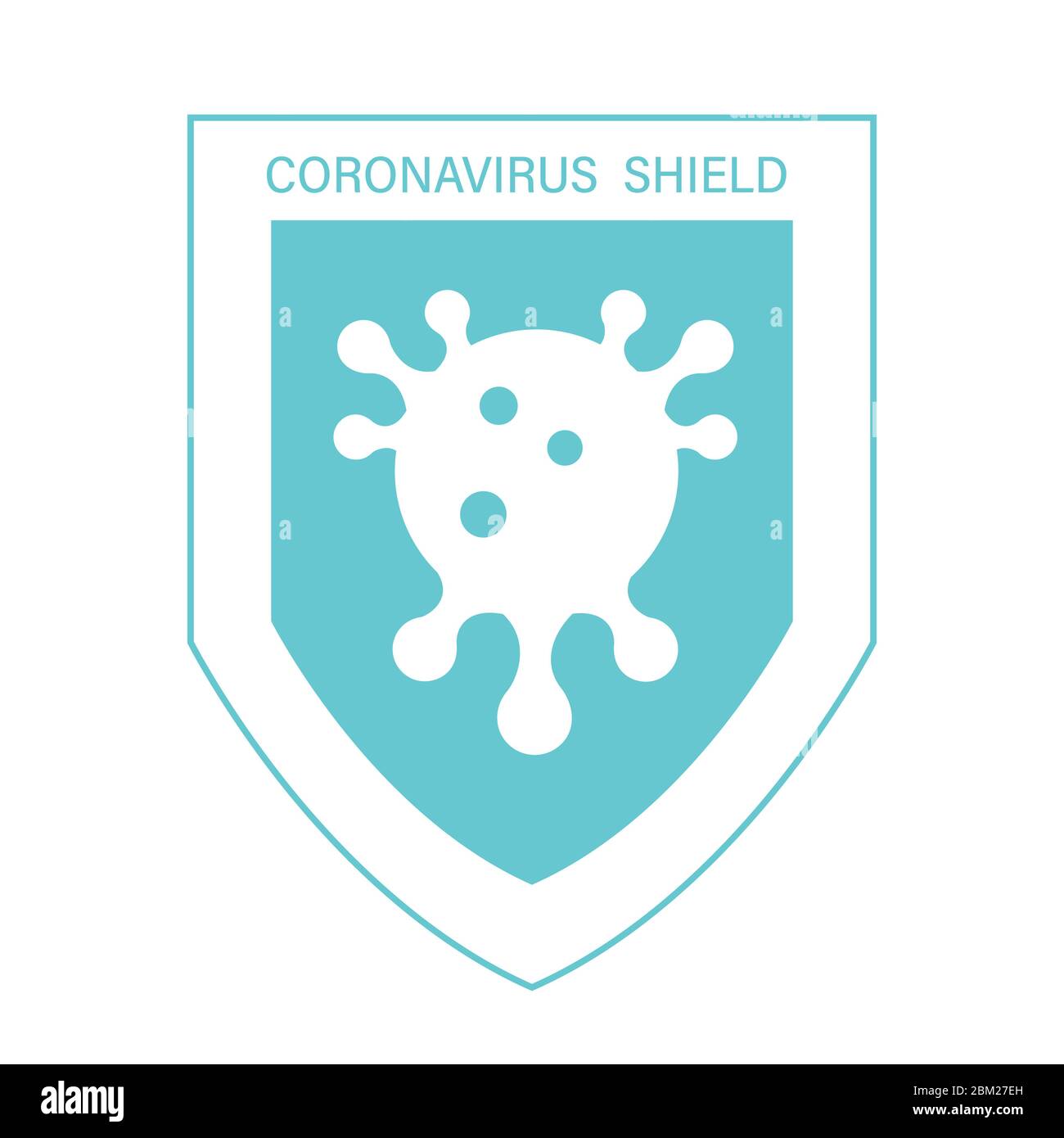 virus protection shield icon , microbe shape antivirus defend defeat ...
