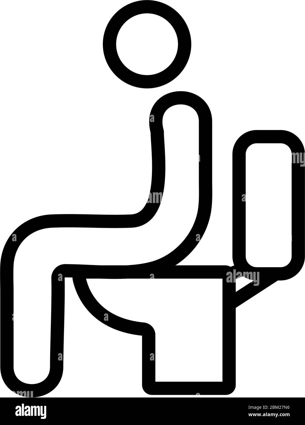 Sit in the toilet Stock Vector Images - Alamy