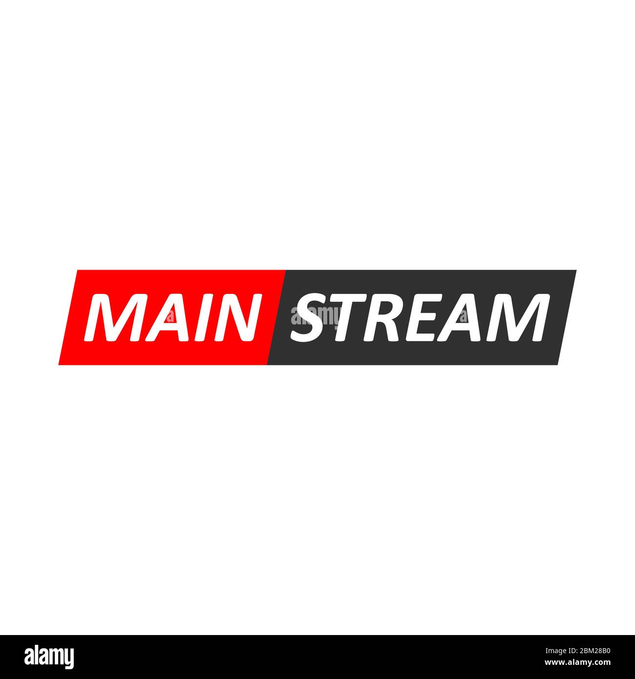 Mainstream logo, emblem. Symbol of dominant direction, lifestyle or ideology Stock Vector Image ...